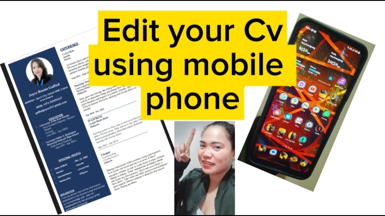 How to edit your Cv using your mobile phone | JustLife TV - YouTube
