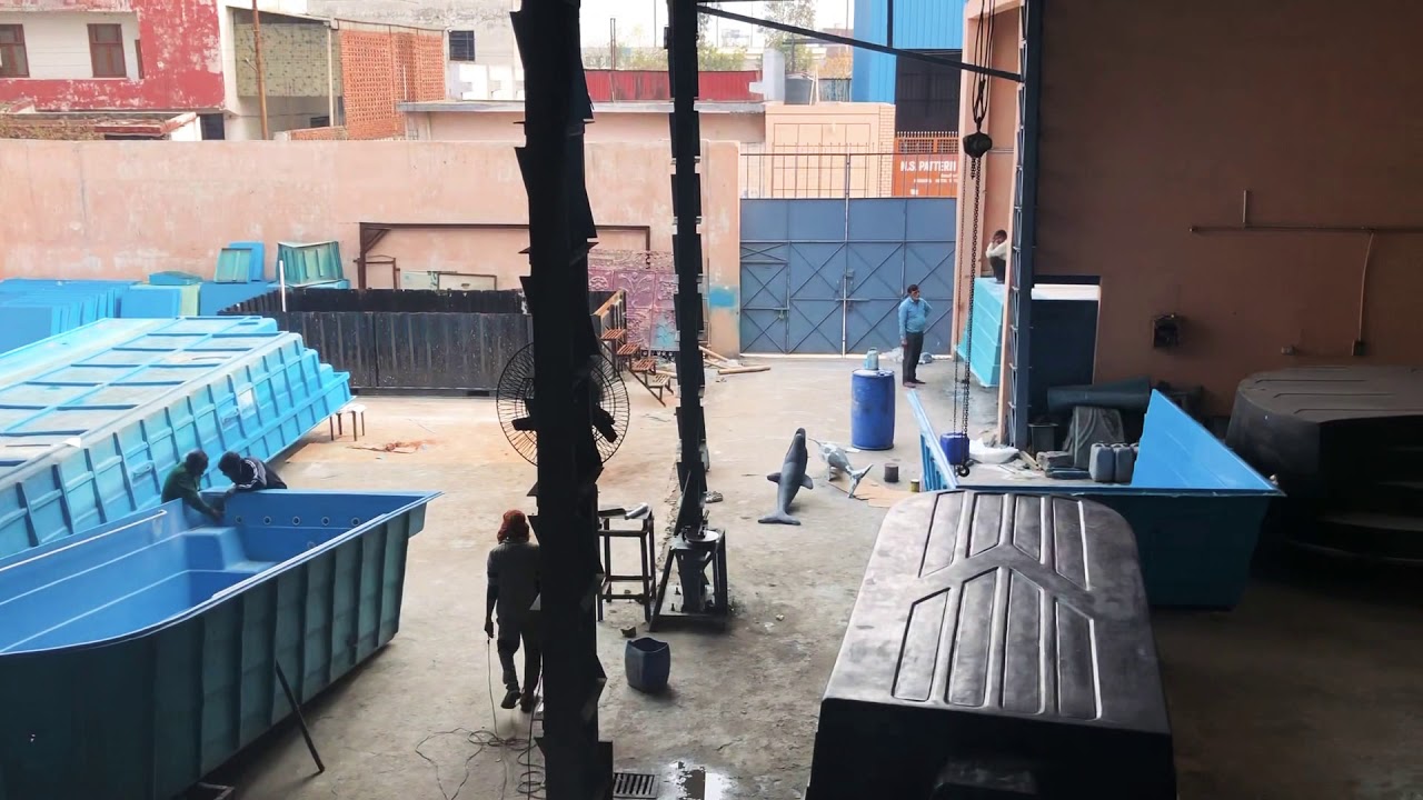 Swimming pool factory in India - YouTube