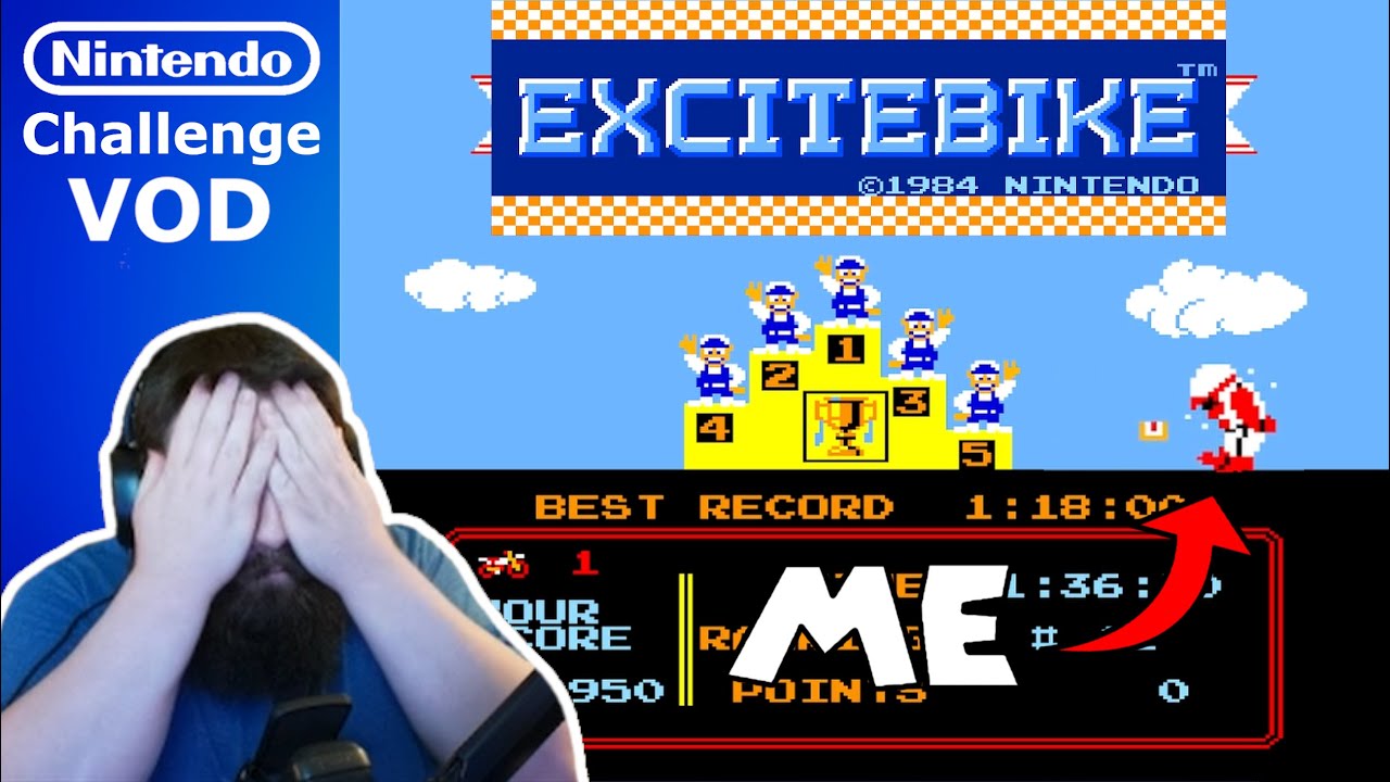 [VOD] Beating EVERY Nintendo Game | VS. Excite Bike (Part 1) | Game #99 ...