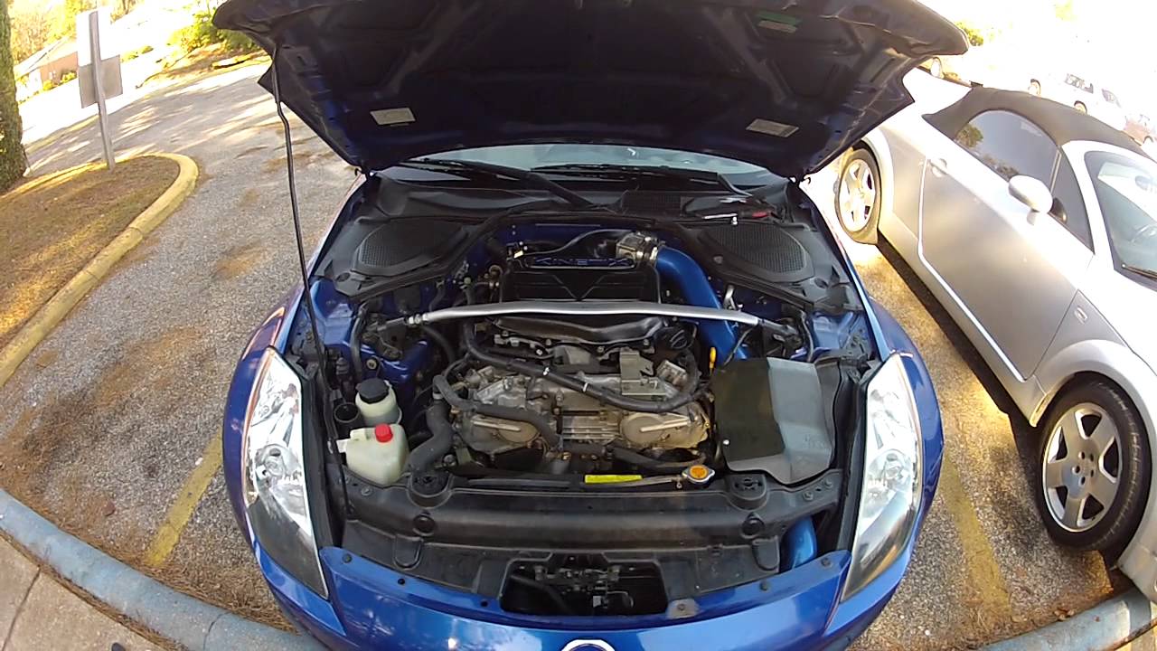 350z KinetiX intake manifold first start and rev - YouTube