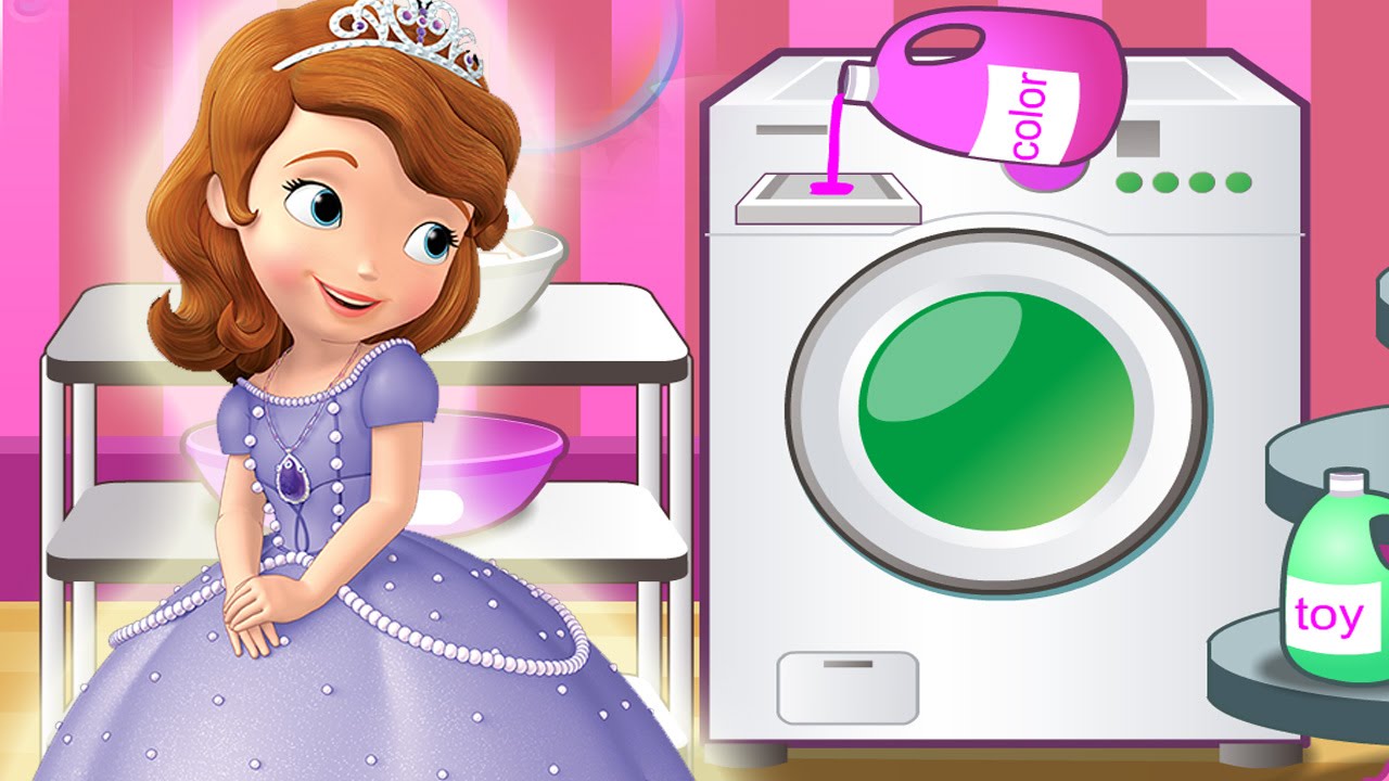 Little Princess Sofia Washing Clothes - YouTube