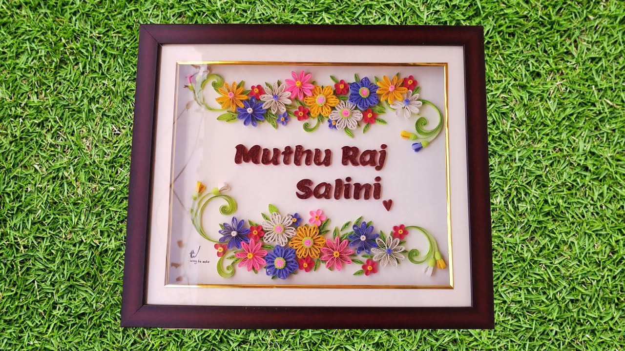 How to Make a Quilling Name Gift|Paper Quilling Art| Wall Hanging ...