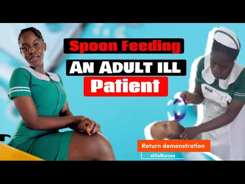 Spoon Feeding an adult ill patient. |Nursing skills showcase NMC - YouTube