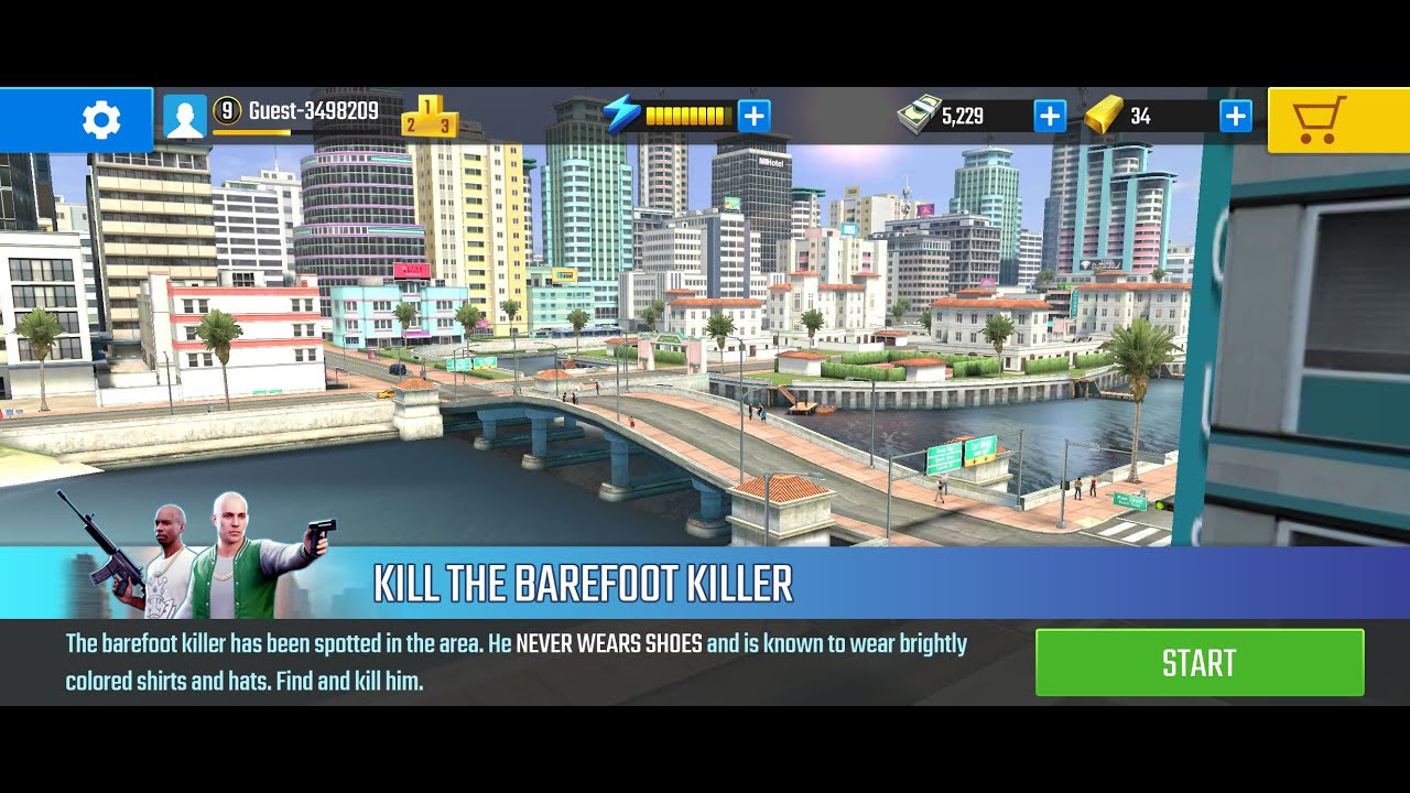 Pure Sniper Gameplay Walkthrough - LEVEL 13 Z2 Miami KILL THE BAREFOOT ...