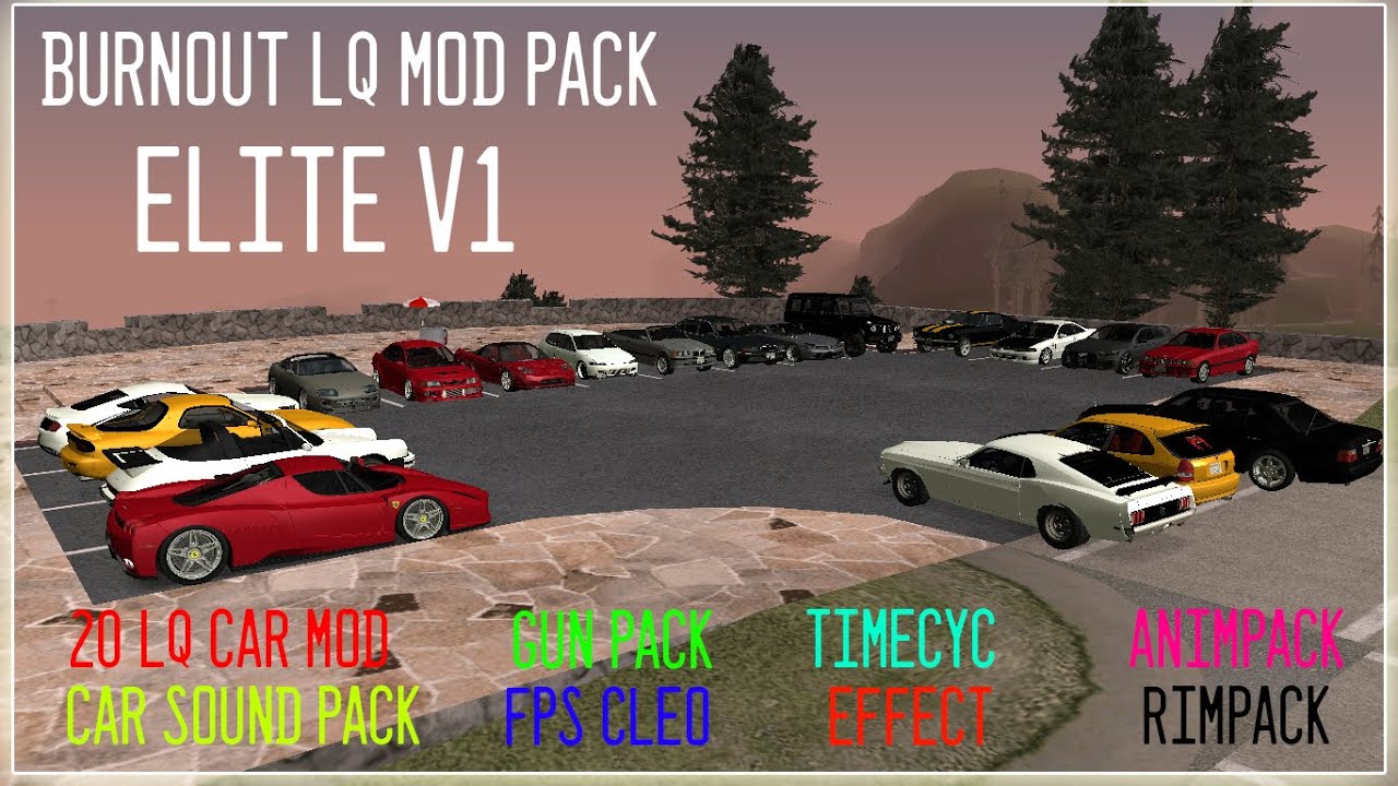 BURNOUT LQ MOD PACK | ELITE V1 | BEST LQ MOD PACK | FPS BOOST - YouTube