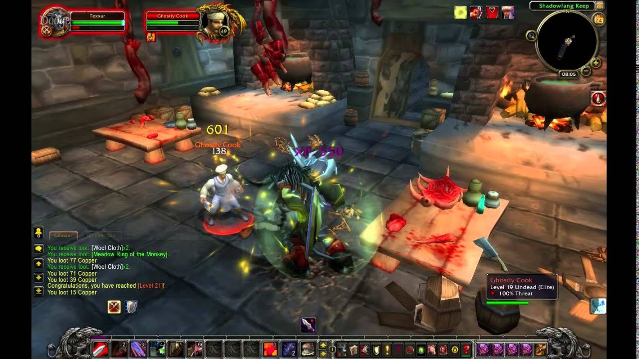 World of Warcraft - Shadowfang Keep - Solo - Prot Warrior - 19 to 23 ...