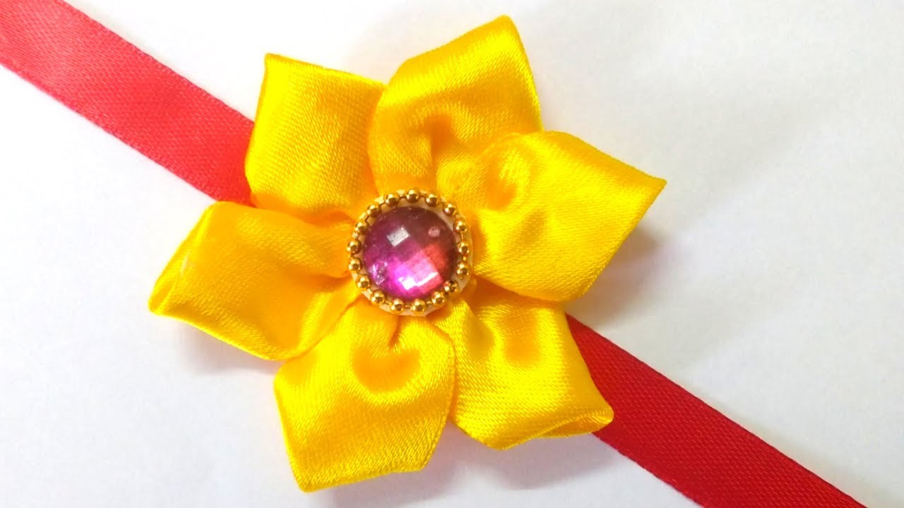 Easy Ribbon rakhi making at home,Rakhi Making Idea For Raksha Bandhan ...