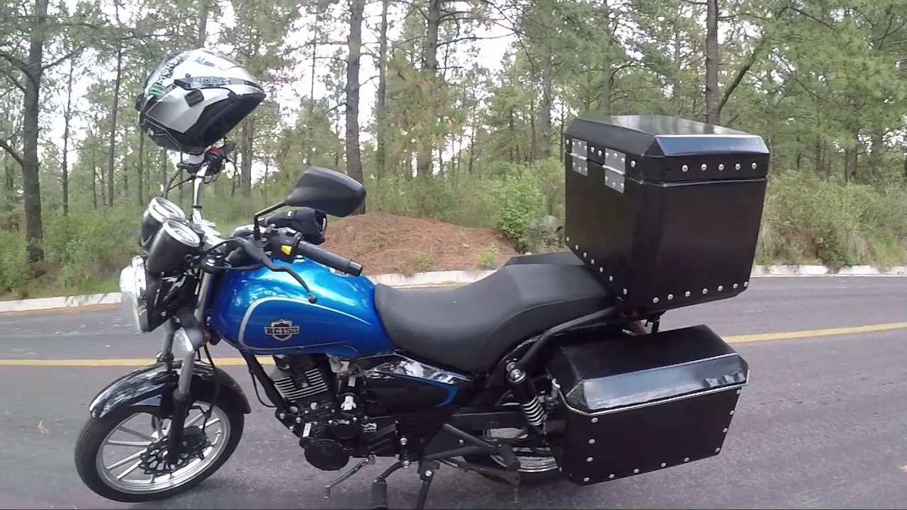 TOP CASE Y ALFORJAS EN MOTO ITALIKA RC200 RC150 - YouTube