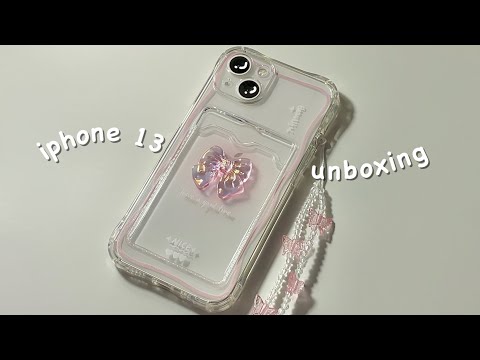 iPhone 13 Unboxing ✨(Starlight) 2024 🎀|süßes Zubehör & Einrichtung + Kameratest|