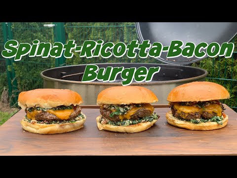 Spinat Ricotta Bacon Burger