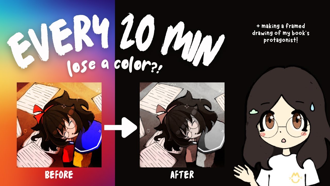 Drawing, But I Lose a Color Every 20 Minutes?!? 🎨 Art Challenge - YouTube