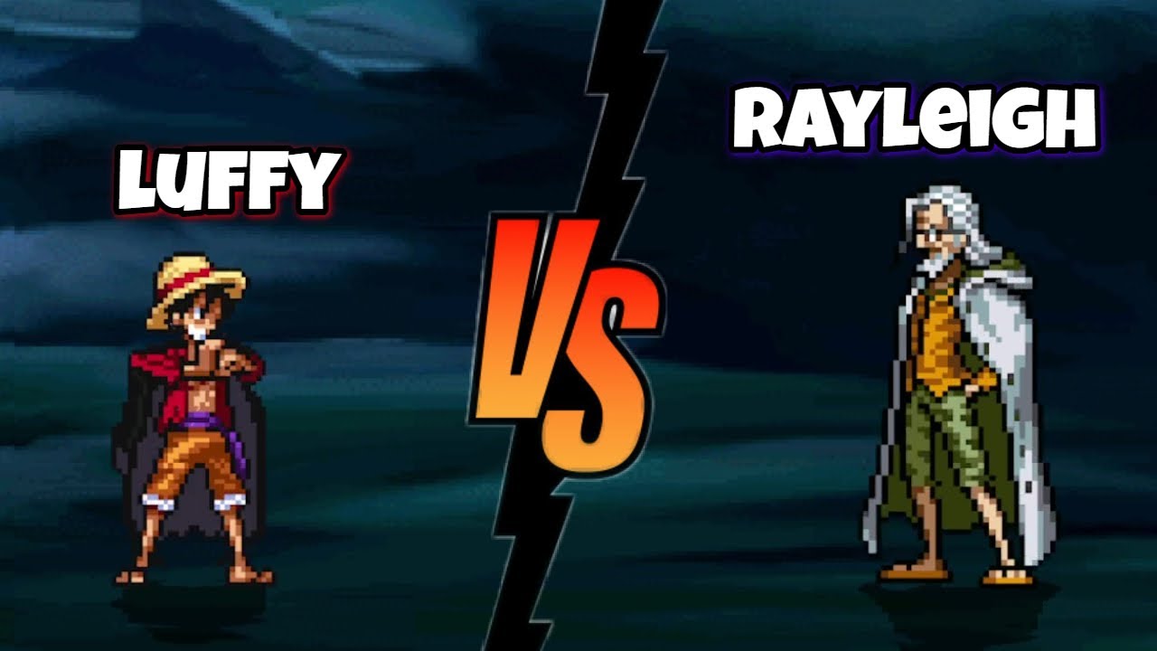 Luffy Vs Rayleigh one piece fights / mugen - YouTube