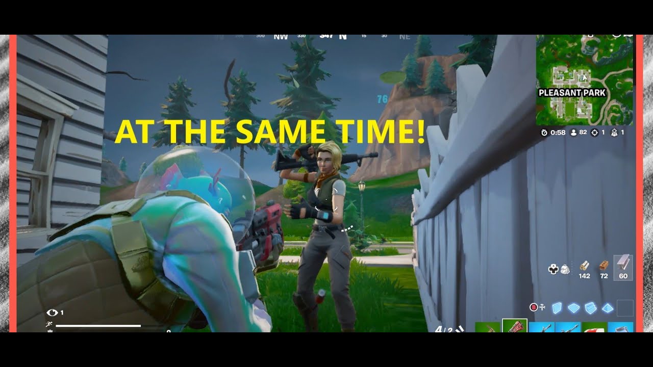 Eliminated at the SAME TIME in Fortnite! - YouTube