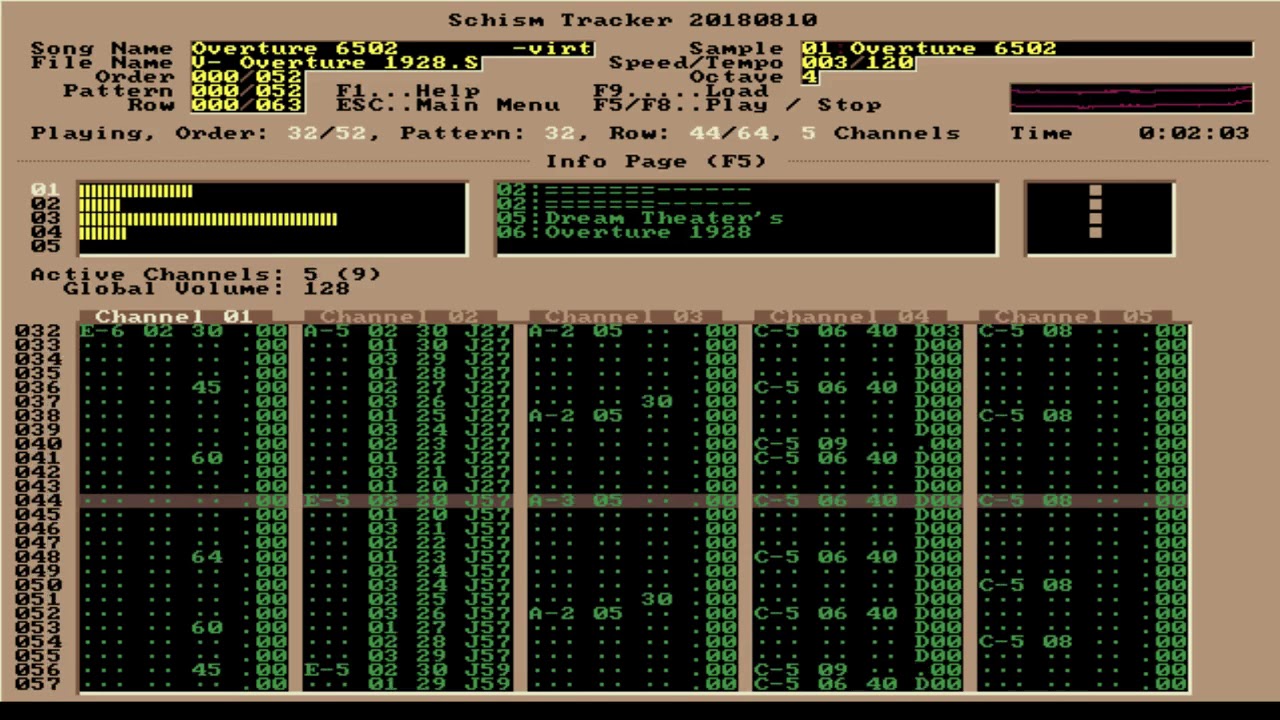 Virt - Overture 6502 (Tracker View) (.S3M Link in Description) - YouTube
