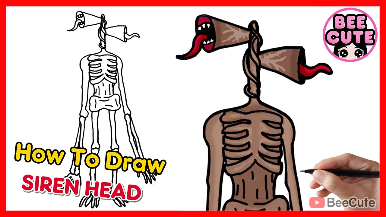 How to draw siren head easy | Draw SCP | Draw siren head step by step ...