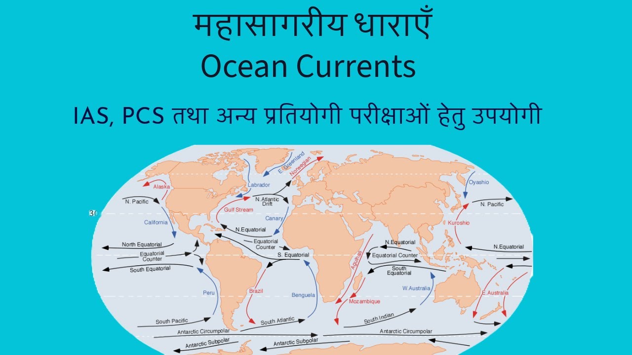 Ocean Currents, महासागरीय धाराएँ , Geography for UPSC, BPSC, MPPCS, IAS ...