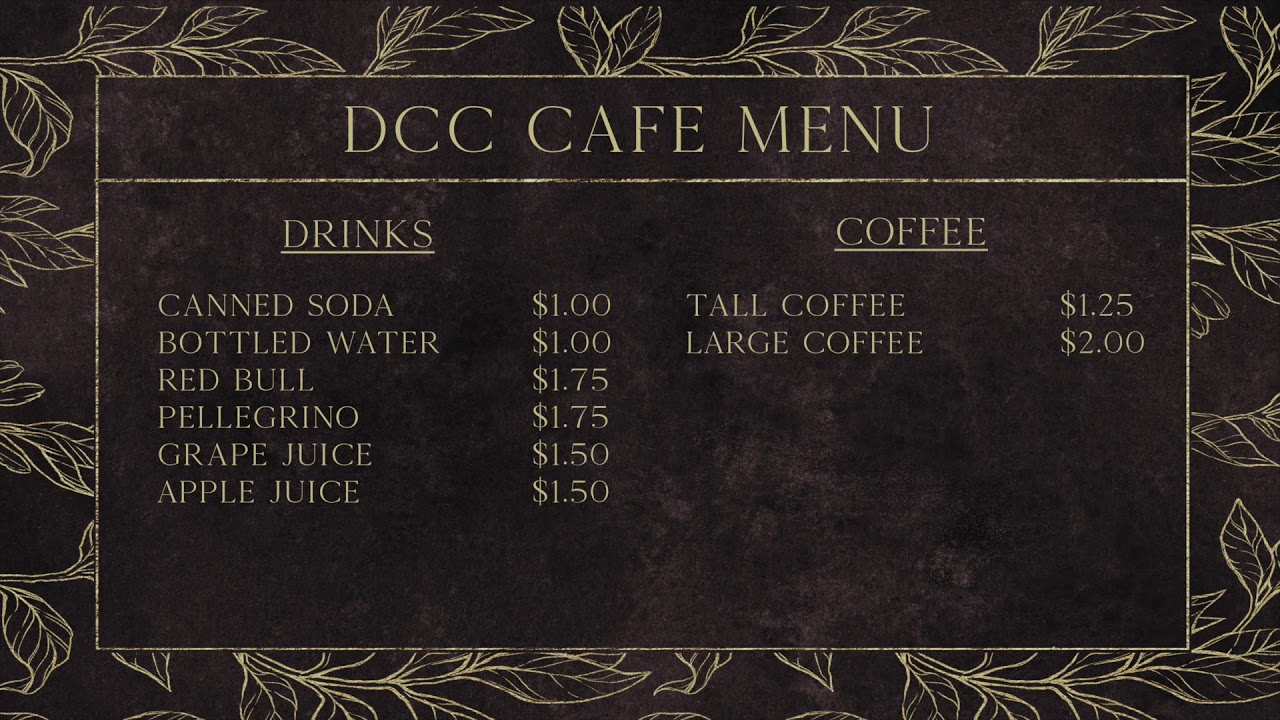 dcc cafe menu 1 - YouTube