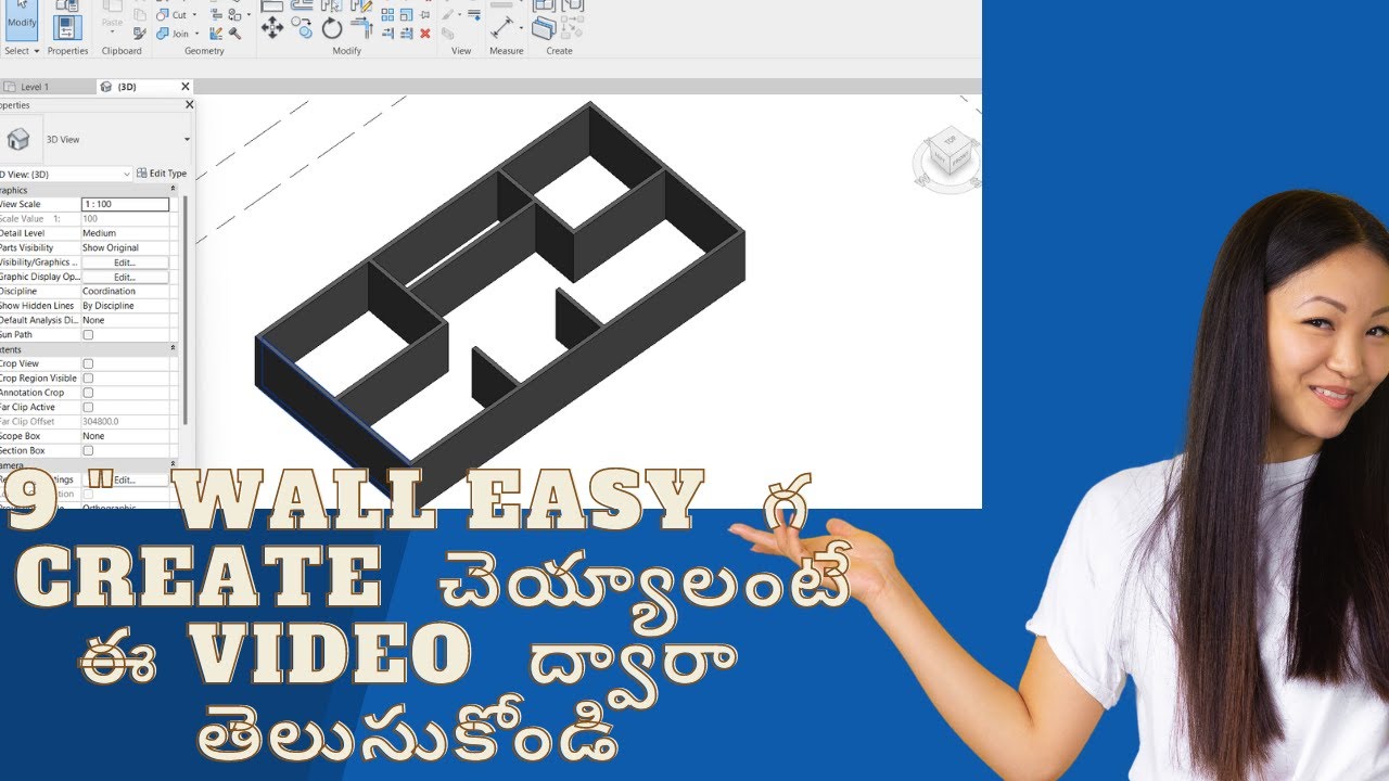 HOW TO CREAT THE WALLS IN REVIT ARCTECTURE - YouTube