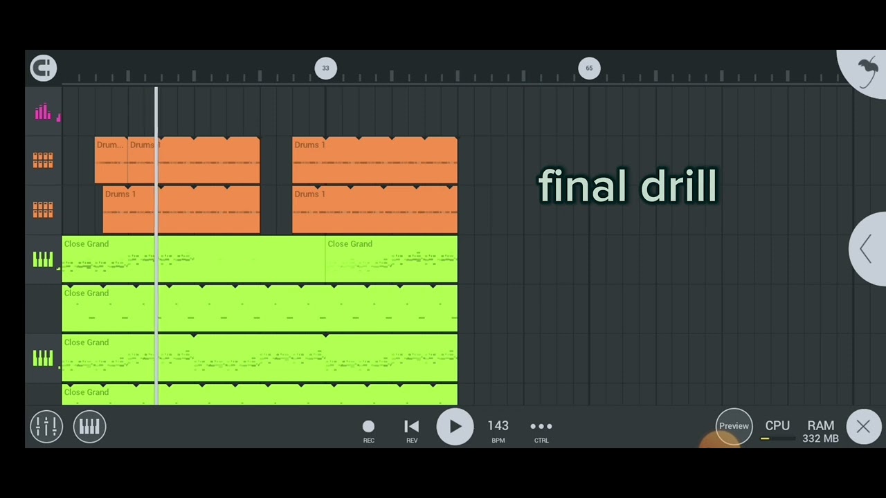 how to make a drill beat in fl studio mobile "drip" - YouTube