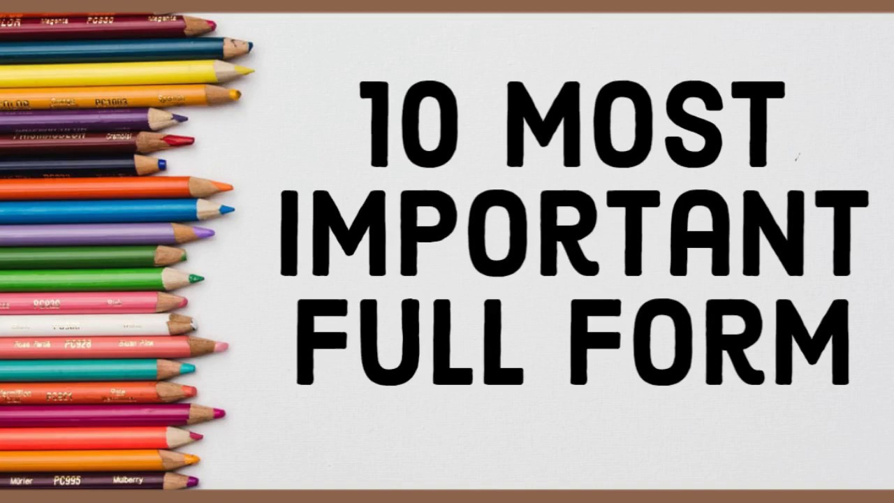 Most Important Full Form |#INTRESTINGGKQUESTIONS|#GK|#FULLFORM| - YouTube