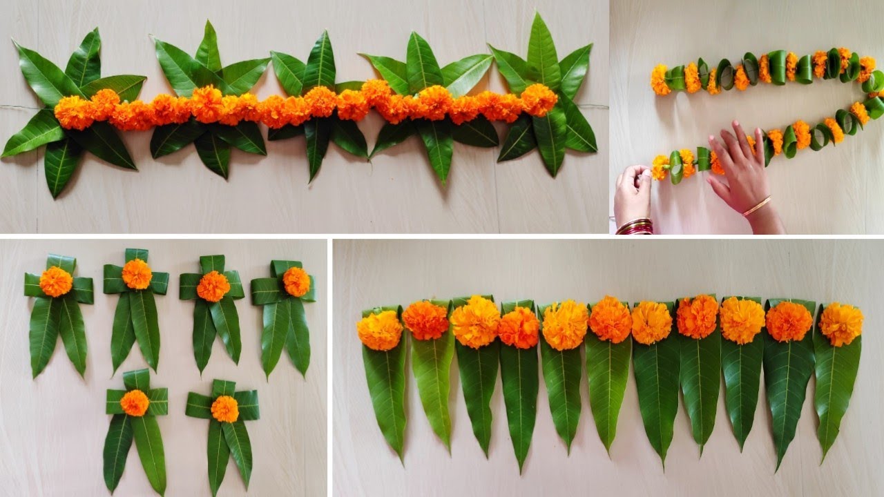5 Simple Toran decoration ideas | Thoran decoration ideas for Varalaxmi ...