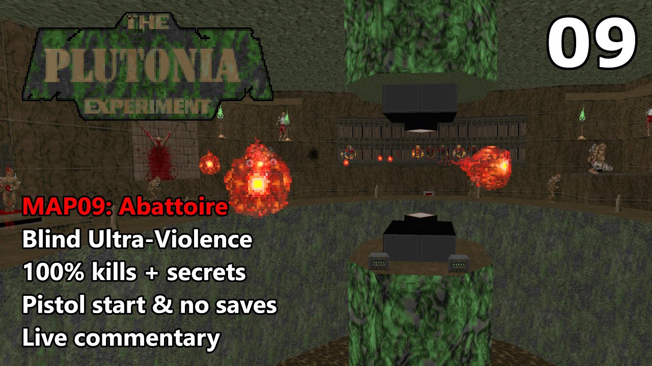 The Plutonia Experiment - MAP09: Abattoire - Blind Ultra-Violence 100% ...