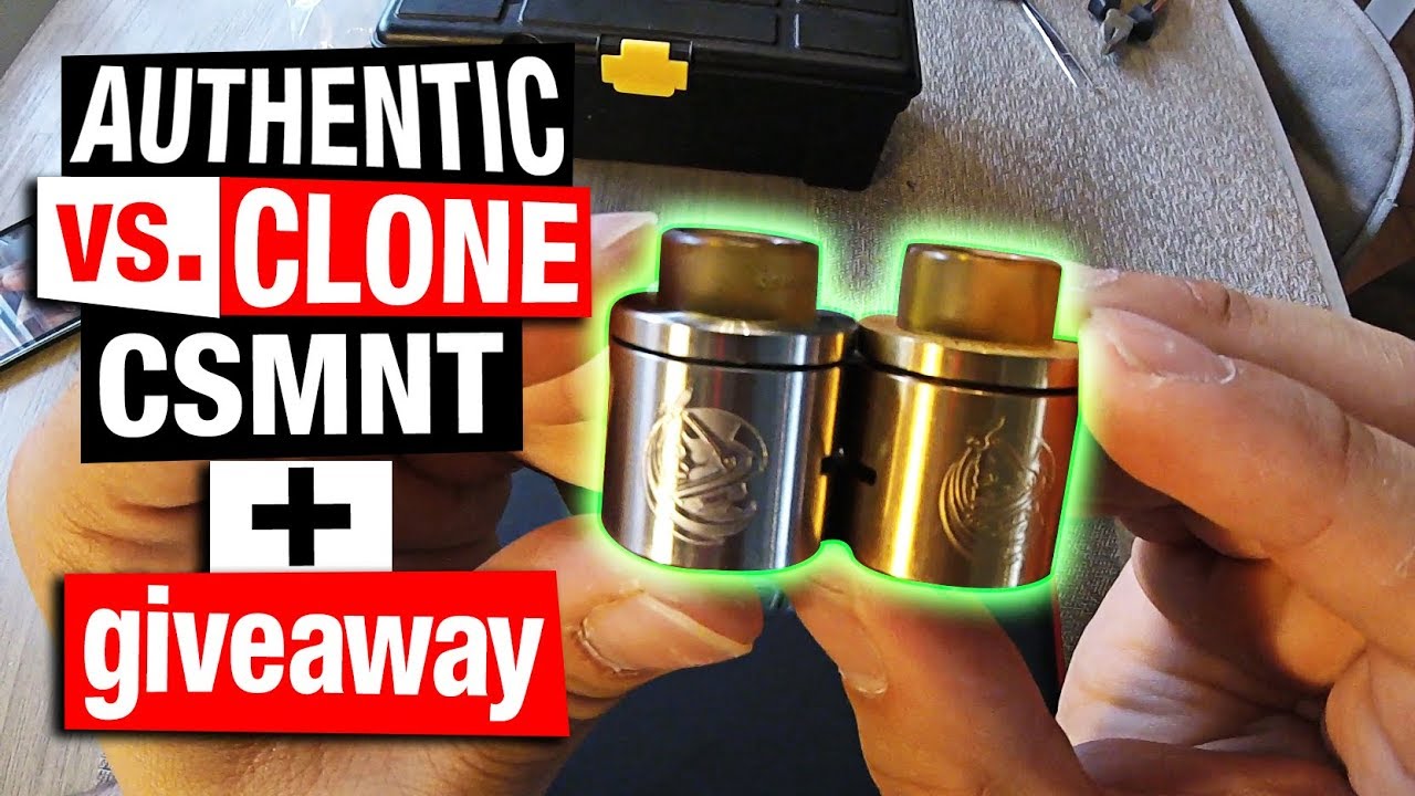 AUTHENTIC VS. CLONE: CSMNT RDA comparison + TFV8 "Baby" giveaway! - YouTube