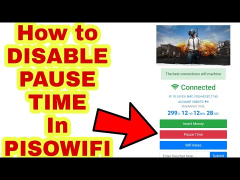 HOW TO DIASABLE PAUSETIME IN PISOWIFI PANO IDISABLE ANG PAUSE TIME