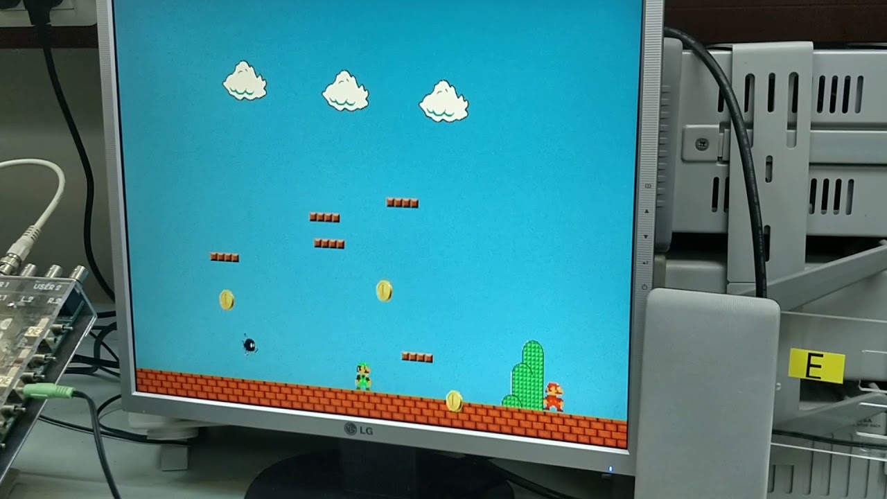 Mario version implemented on Altera's Cyclone II FPGA card - YouTube