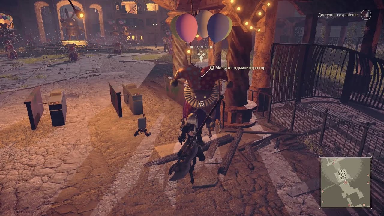 NieR: Automata. #13. Сбежавший ребенок. Сбор печатей в парке ...