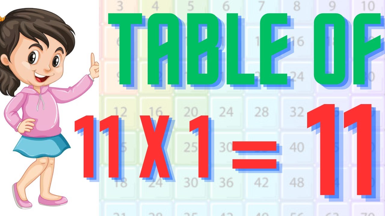 Table of 11 | Multiplication Table of 11 | 11 Ka Table | 11 Ka Pahada ...