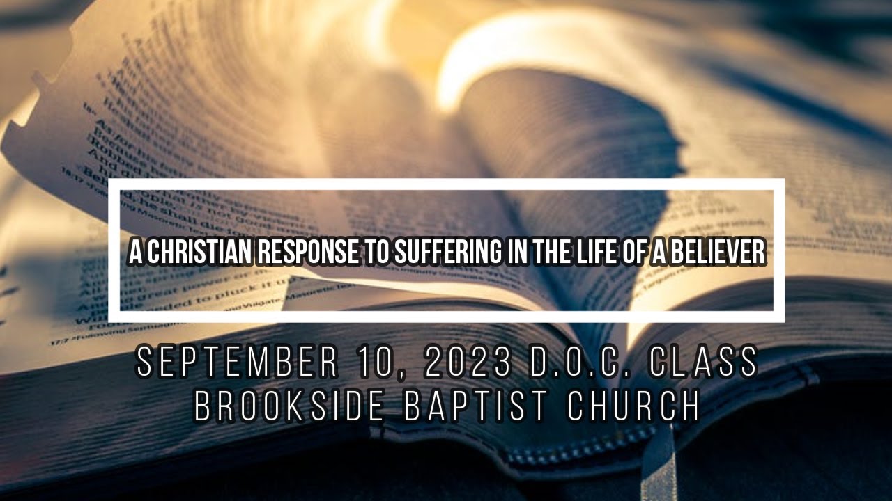 A Christian Response to Suffering in the Life of a Believer - YouTube