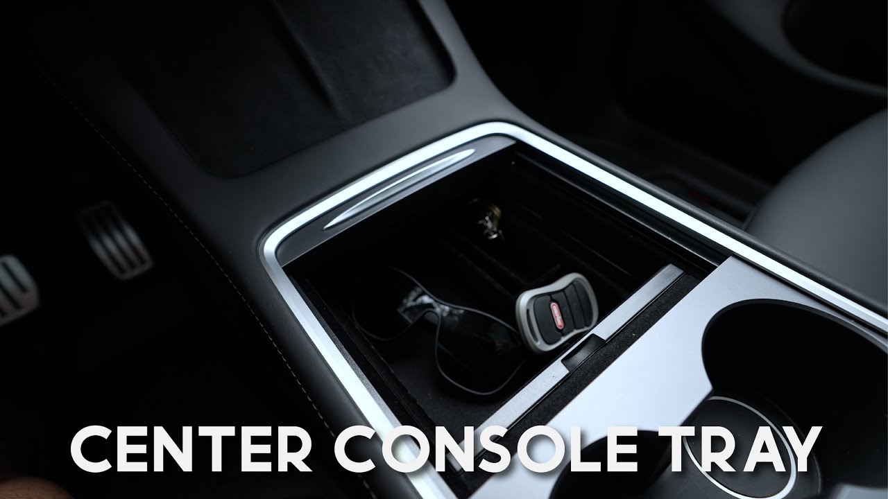 Tesla Model Y Center Console Organizer Tray - YouTube
