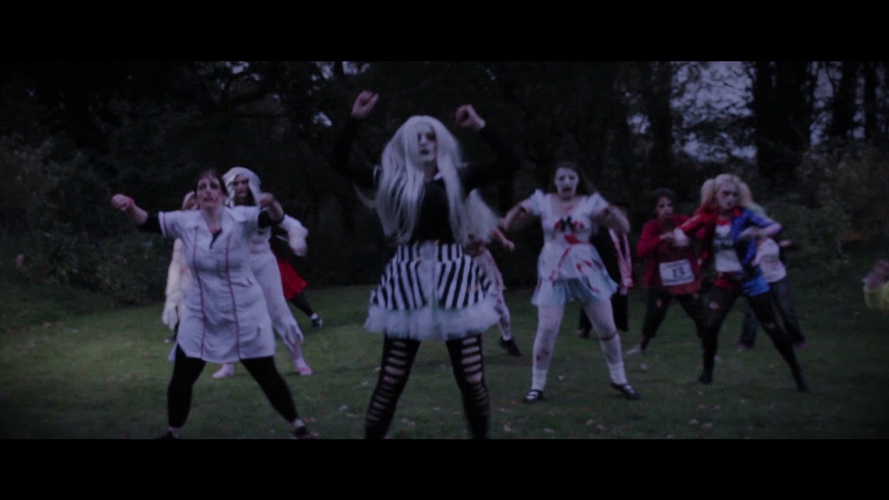 RockFit Halloween Zombie Flash Mob at DartMoor Zoo - YouTube