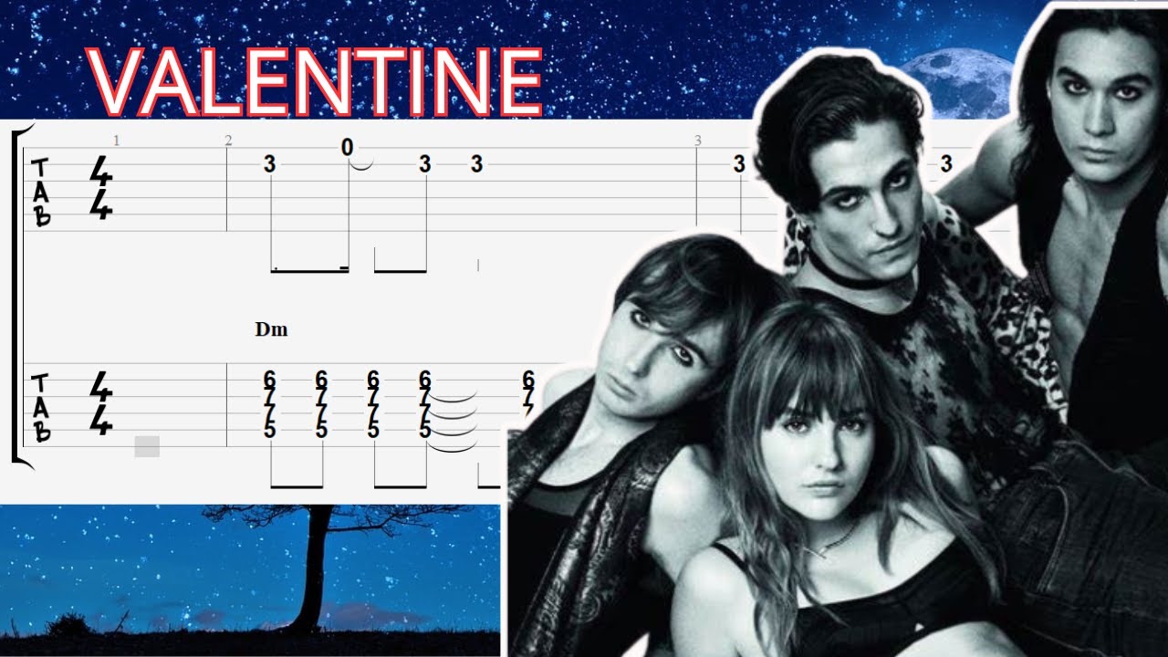 Maneskin - Valentine - Easy Guitar Tutorial (TAB + CHORD) - YouTube