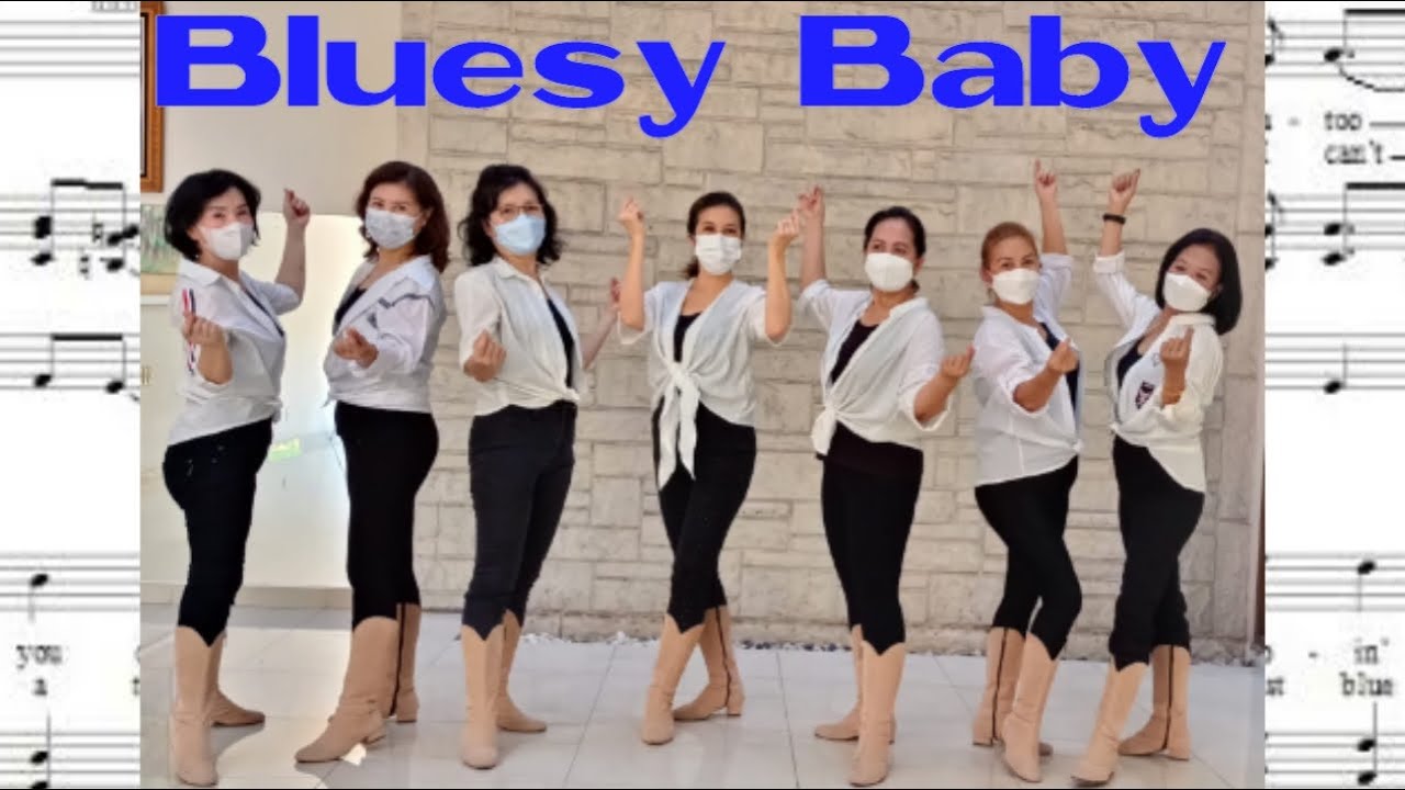 Bluesy Baby Line Dance (demo & count) - YouTube