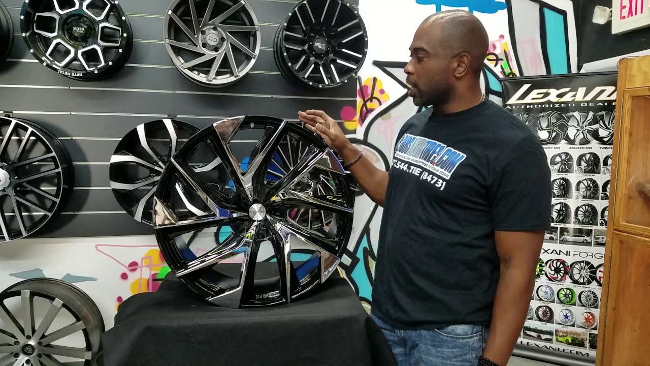 DUBSandTIRES.com 24 Inch Lexani Ghost Black Chrome Wheel White Knight ...