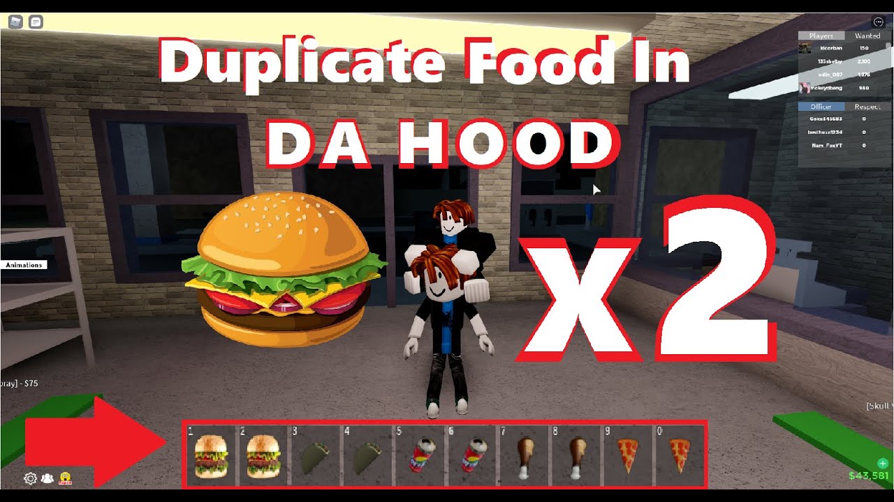 How to duplicate food in Da Hood 2021 - YouTube