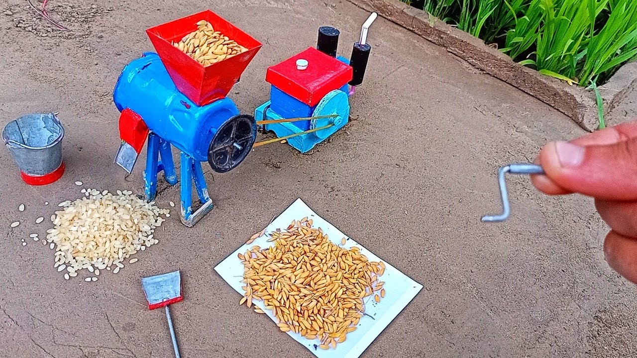 how to make mini diesel engine flour mill machine science project ...