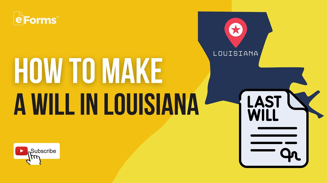 How To Make A Will In Louisiana Easy Instructions YouTube How To Make A Will In Louisiana Easy Instructions YouTube