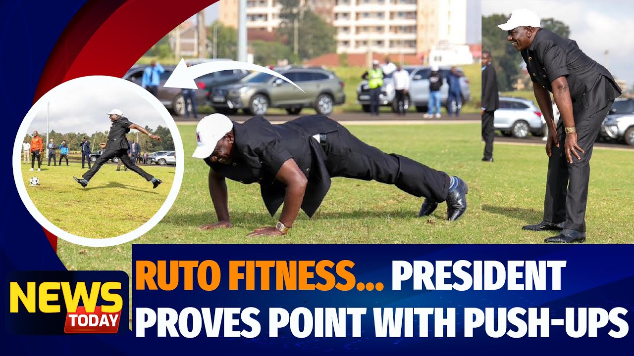 VIPINDI! See President Ruto do Push Ups before taking Penalty Kick ...