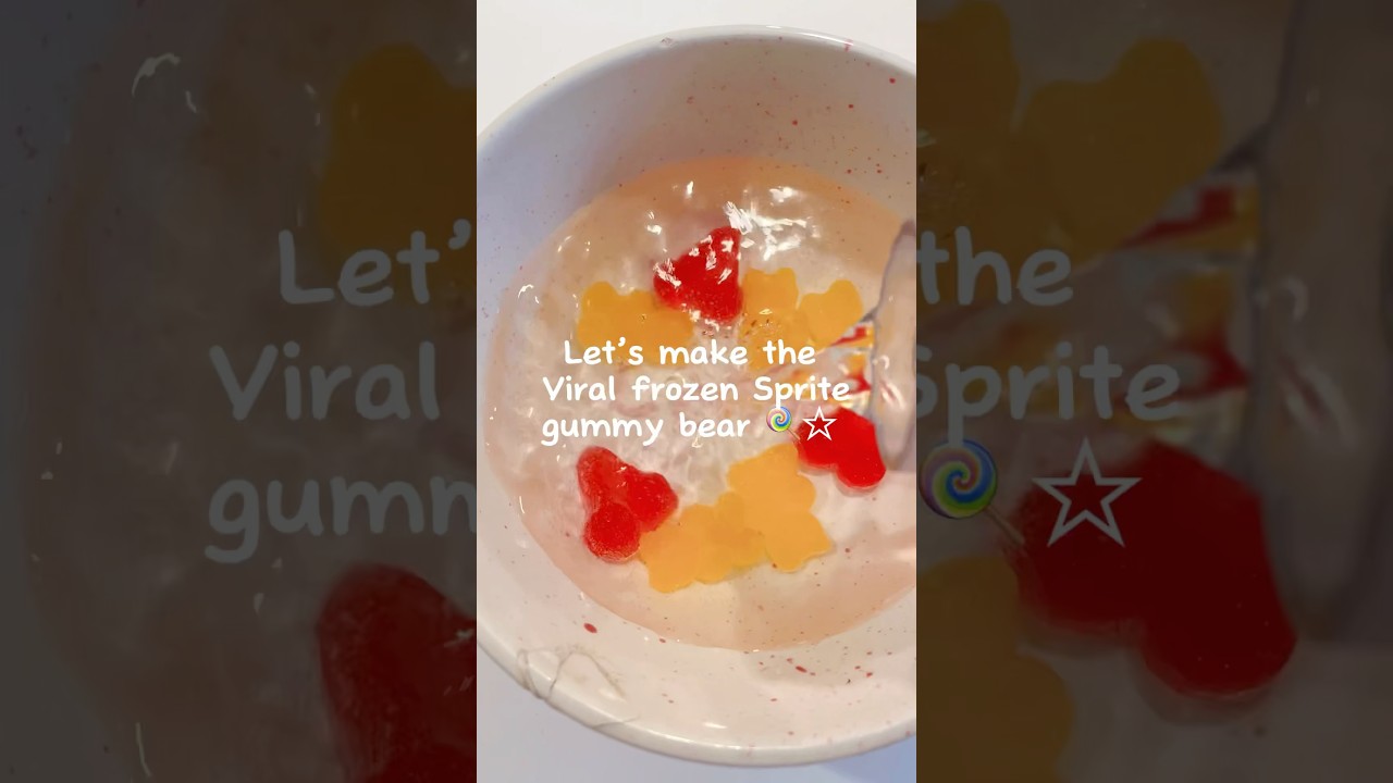 Let’s make the viral frozen sprite gummy bear #music #trend #food # ...