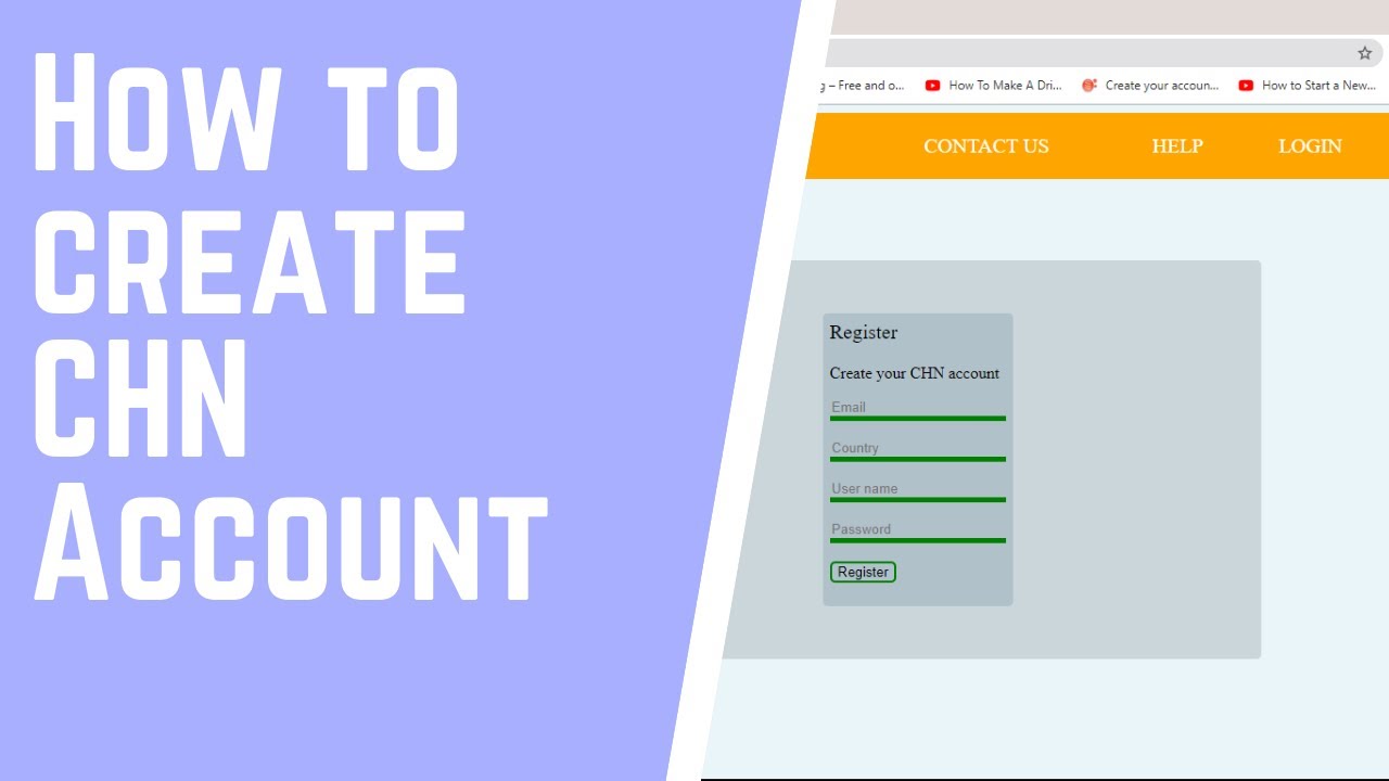 How to create CHN Account - YouTube
