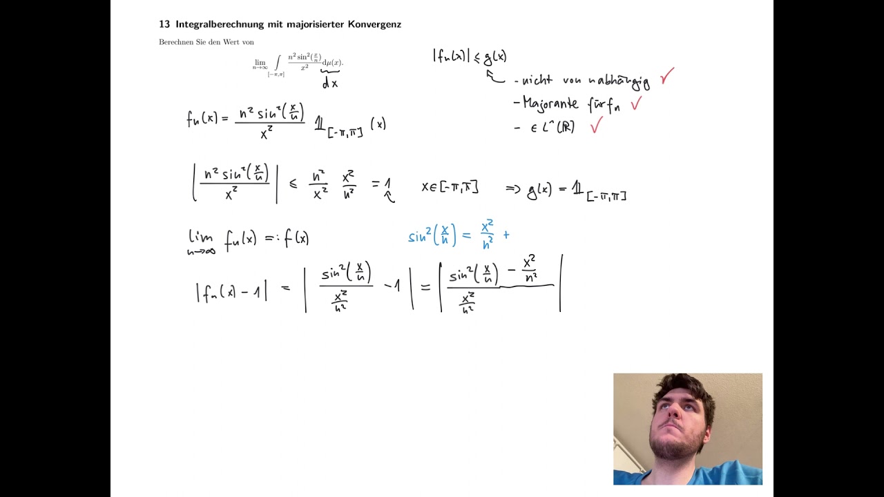 An3Ph - A13 - Integralberechnung mit majorisierter Konvergenz - YouTube