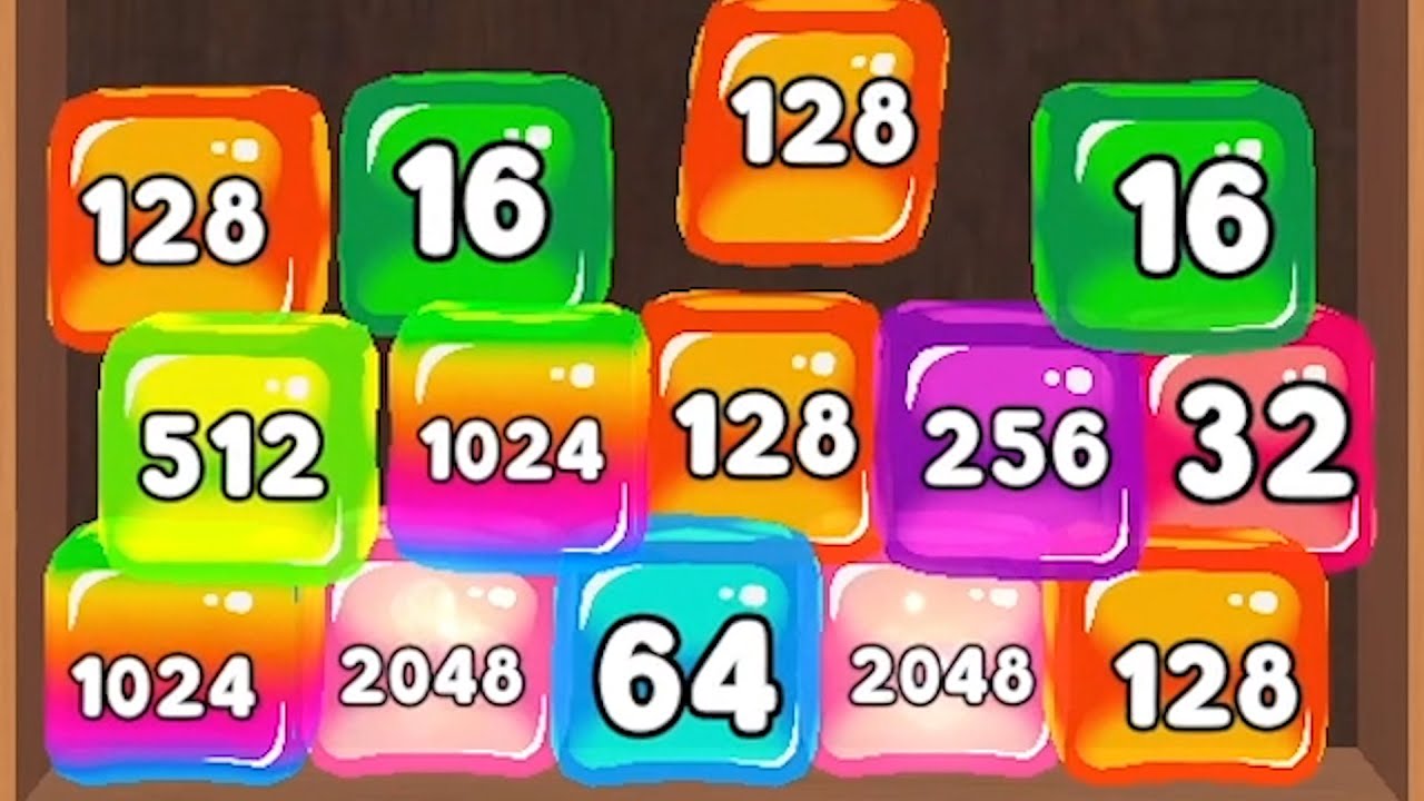 Merge Cube 2048 3D - ASMR Gameplay (Cubes Math, Level Up NumberBlocks ...