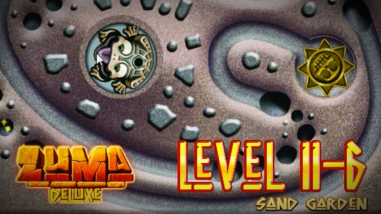Zuma Deluxe (PC) - Secret Shrine of Zuma - Level 11-6 - Sand Garden ...