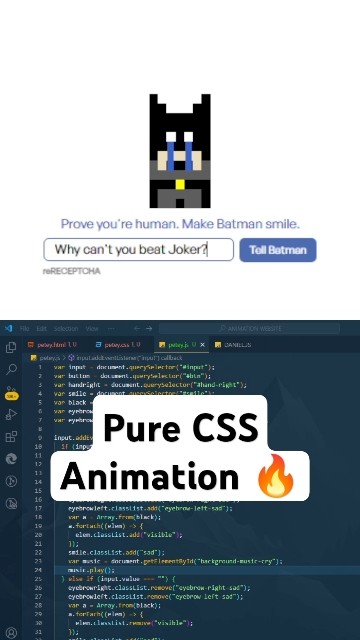Make Batman Smile CAPTCHA CSS Animation - YouTube