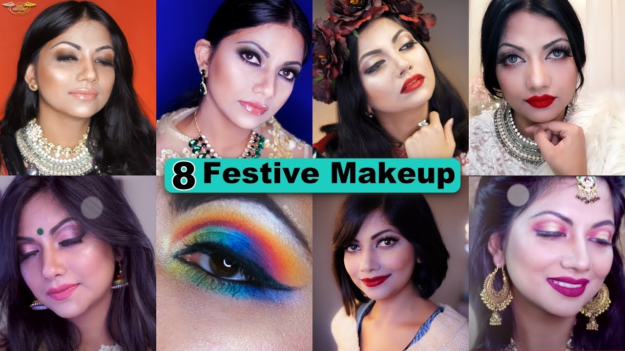 Must try Eid makeup look - 8 festive makeup looks in 30 min - YouTube