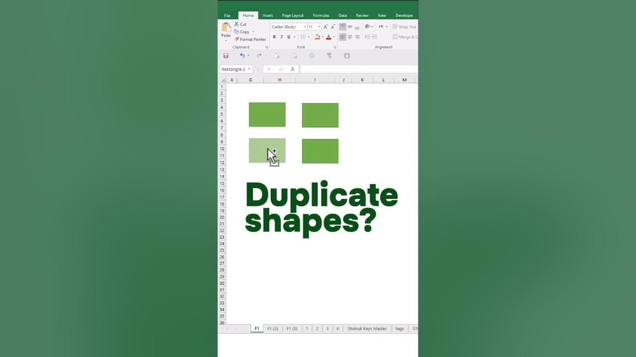 Master The Art Of Duplicating Shapes In Excel Effortlessly #shorts #exceltips #exceltrick - YouTube