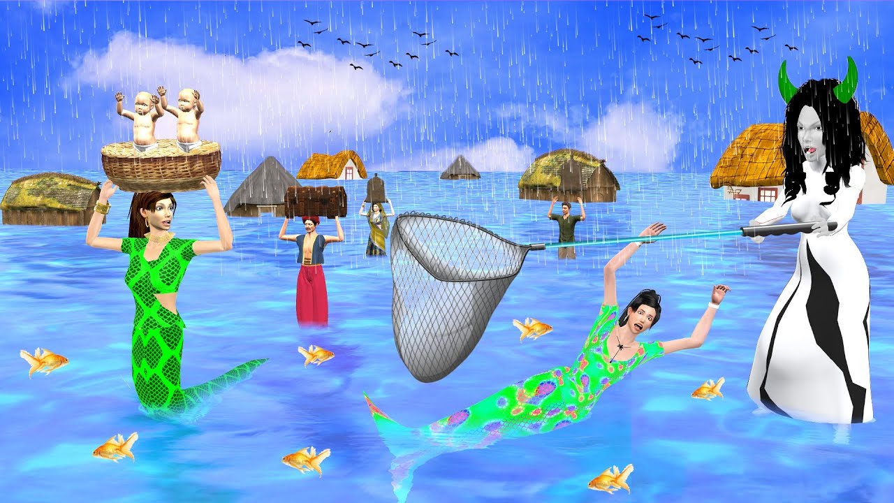 चुड़ैल की जाल में जलपरी आ गई | Jalpari cartoon | Jalpari Ki Kahani ...